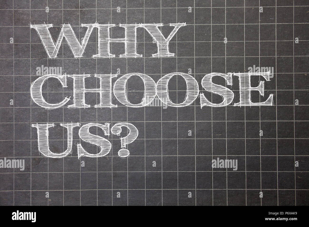 Writing note showing Why Choose Us Question. Business photo showcasing ...