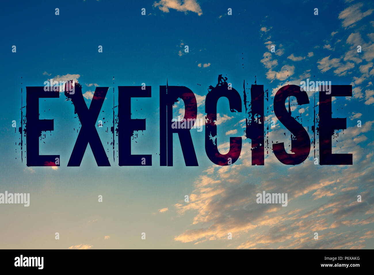Text sign showing Exercise. Conceptual photo Activity requiring ...
