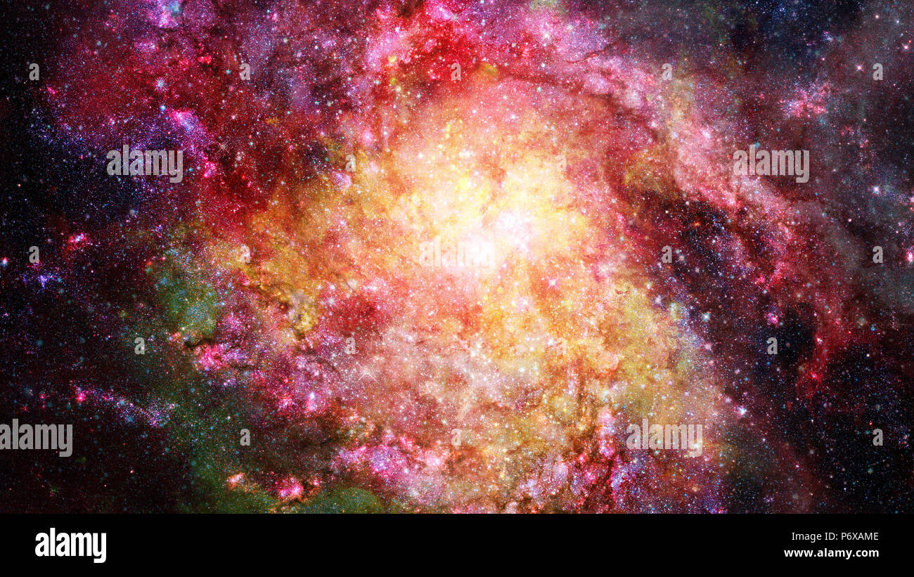 Supernova explosion with glowing nebula in the background. Elements of ...