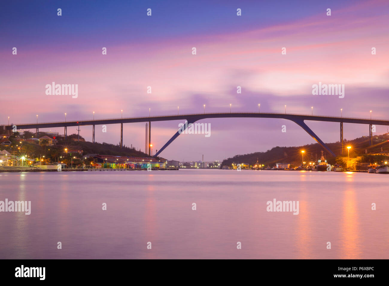 Curacao, Willemstad, Queen Juliana Bridge Stock Photo - Alamy