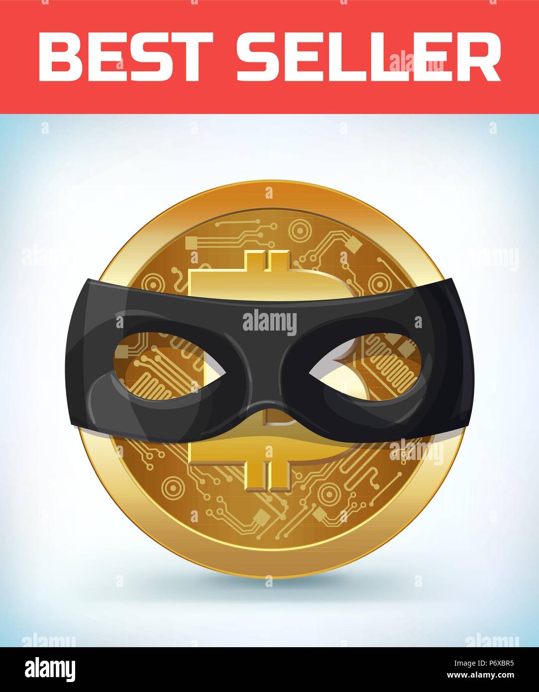 Bitcoin in zorro mask. Bitcoin. Digital currency. Crypto currency ...