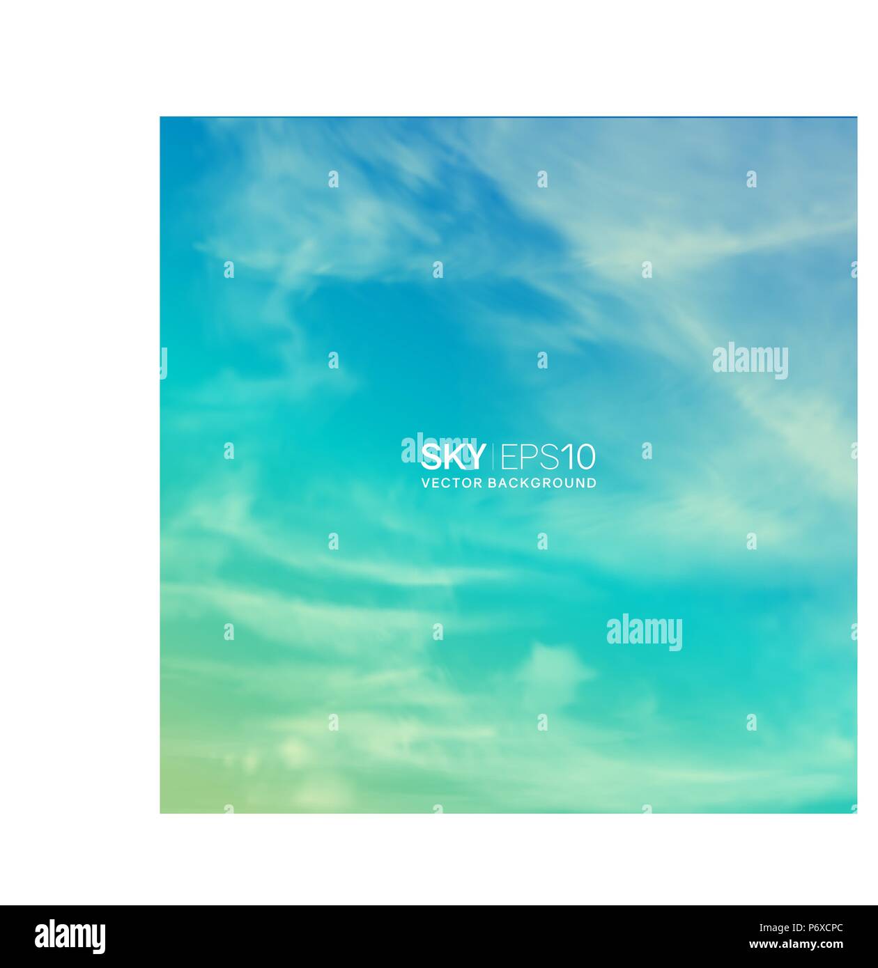 realistic turquoise-yellow sky Stock Vector Image & Art - Alamy