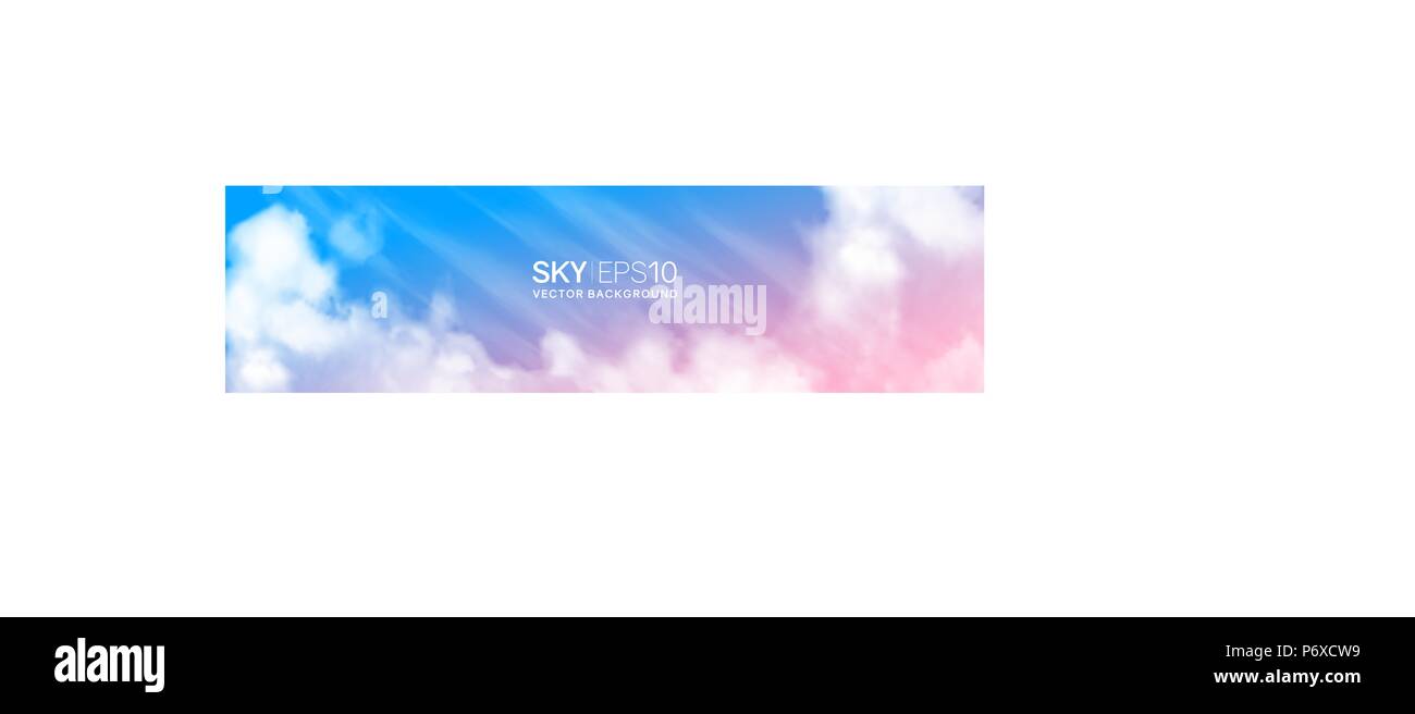 realistic pink-blue sky Stock Vector Image & Art - Alamy