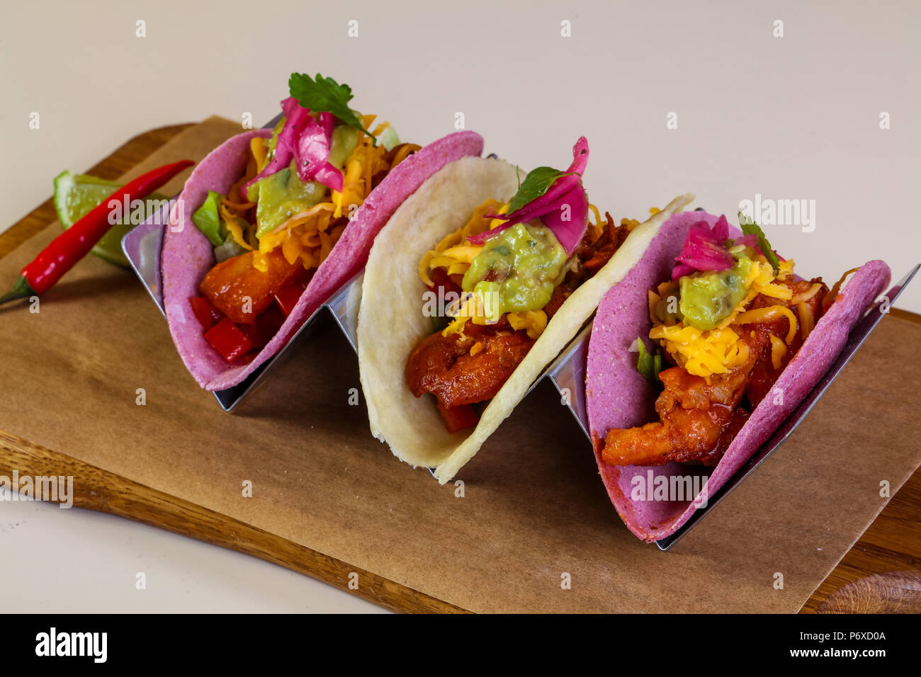 Mexican traditional burrito with meat Stock Photo - Alamy