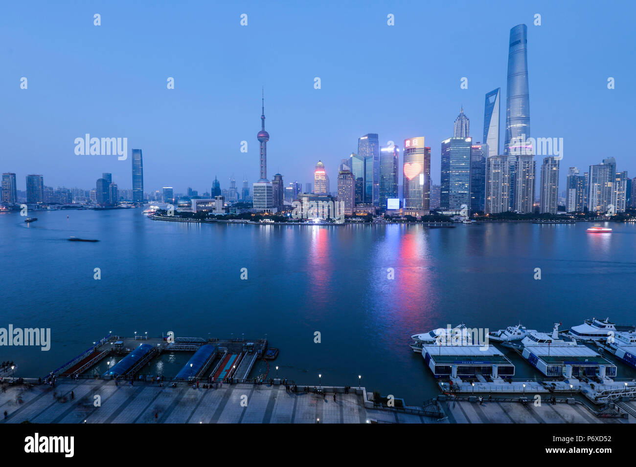 Skyline of Pudong from The Bund, Shanghai, China Stock Photo - Alamy