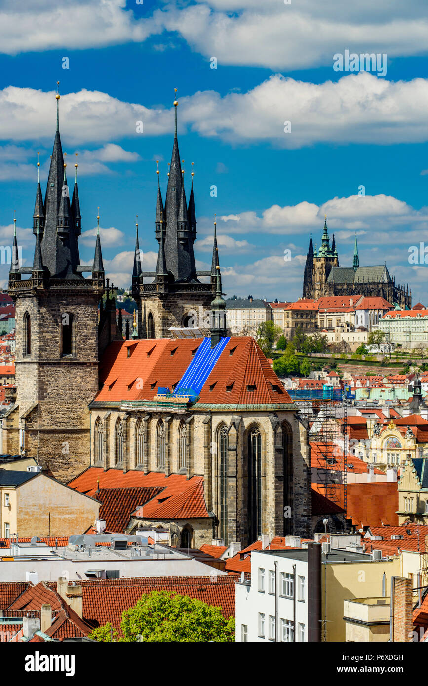 Old town skyline, Prague, Bohemia, Czech Republic Stock Photo - Alamy