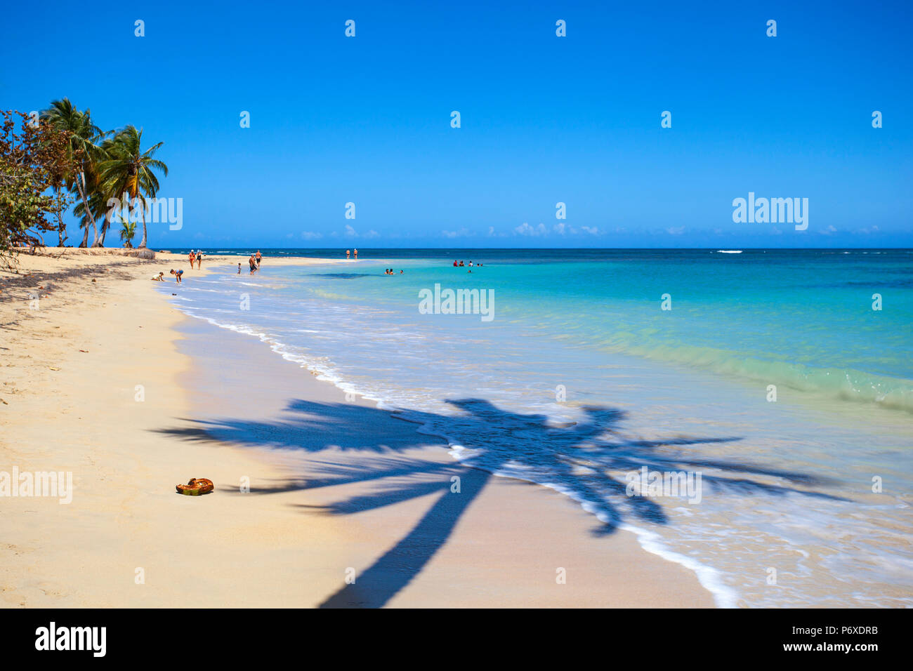 Dominican Republic, Samana Peninsula, Beach at Las Terrenas Stock Photo ...