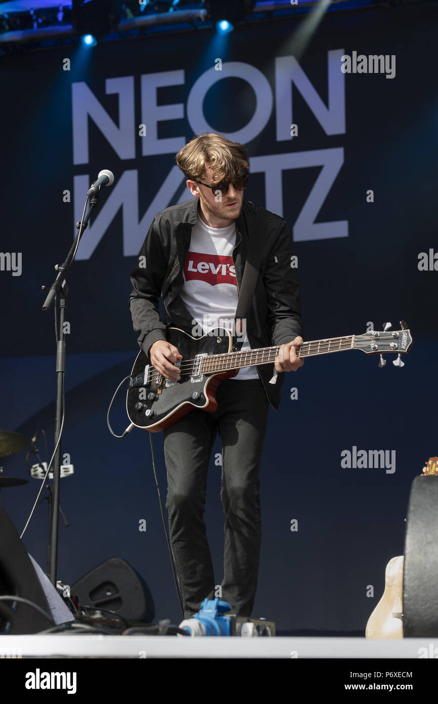 Neon Waltz perform at All Points East Festival Featuring: Calvin Wilson ...