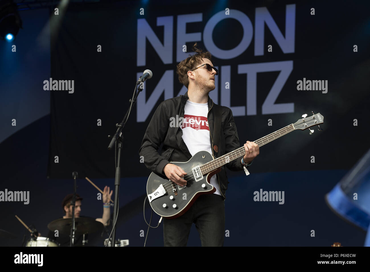 Neon Waltz perform at All Points East Festival Featuring: Calvin Wilson ...