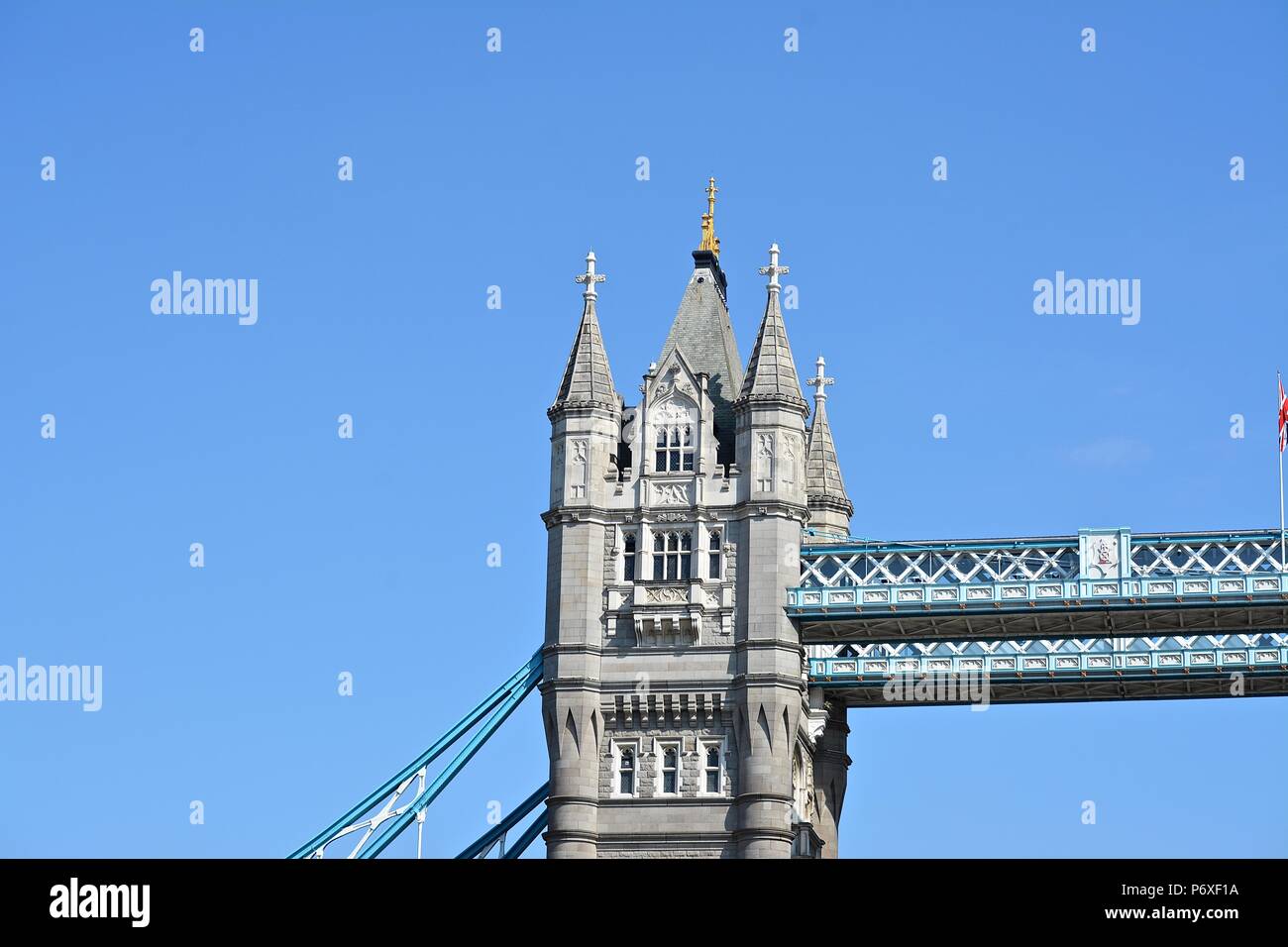 The iconic Tower Tower Bridge over the River Thames in London, United ...
