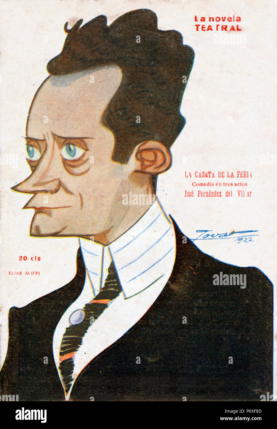 1922-12-24, La Novela Teatral, Elías Alippi, Tovar Stock Photo - Alamy