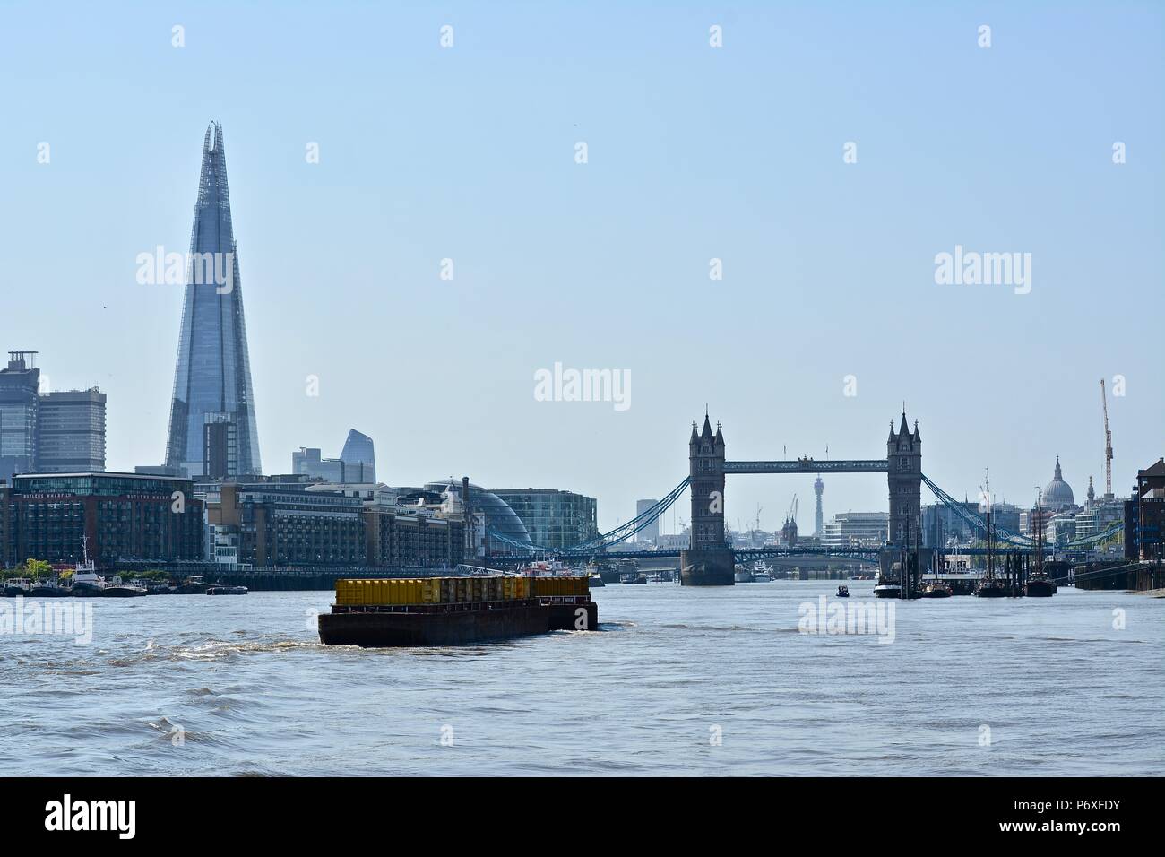 Tower Bridge spanning River Thames, London, U.K Stock Photo - Alamy