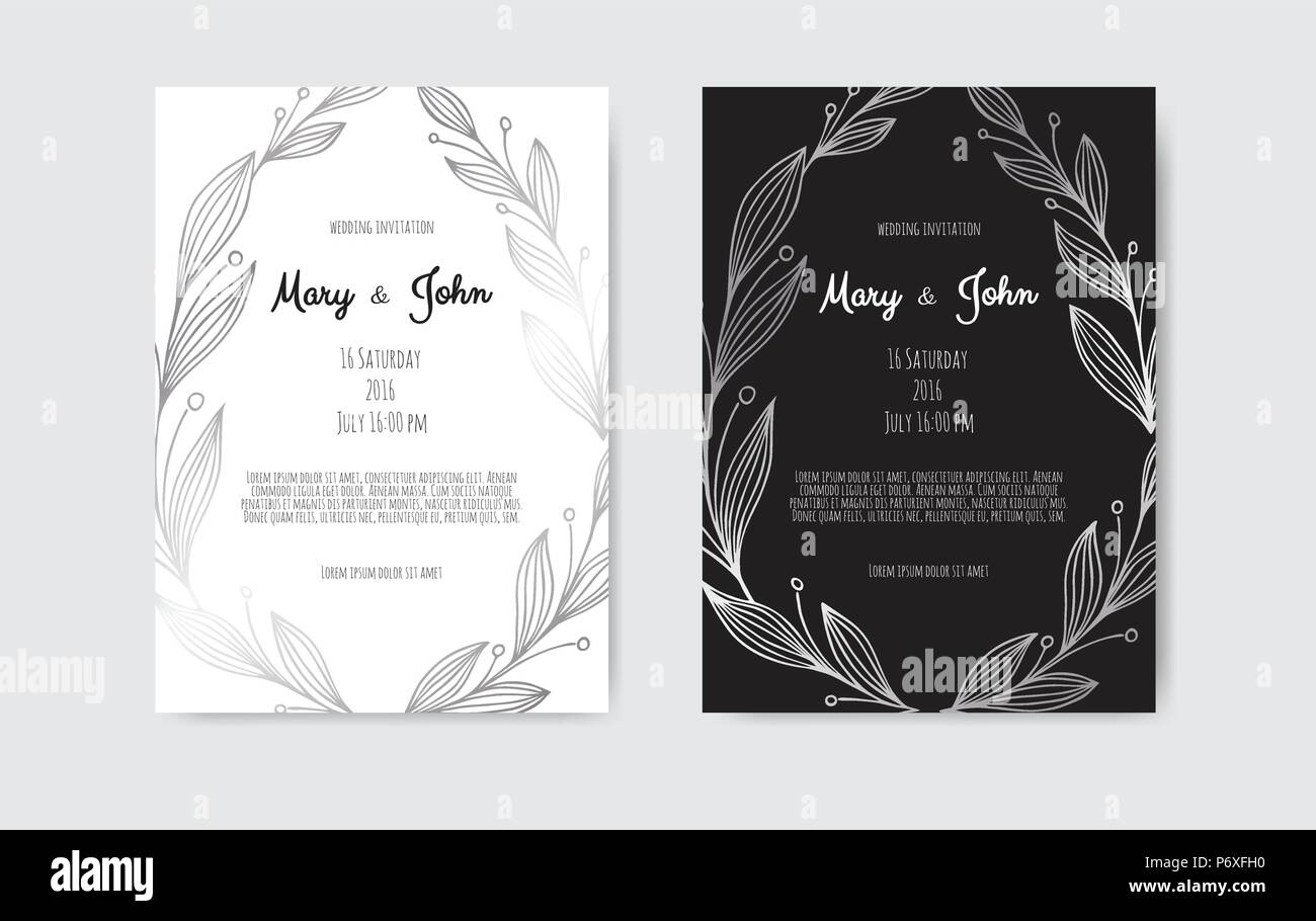 Silver wedding card hi-res stock photography and images - Alamy