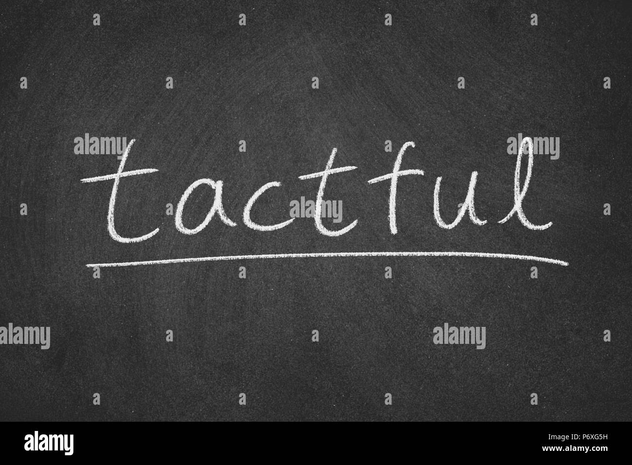 tactful concept word on a blackboard background Stock Photo - Alamy