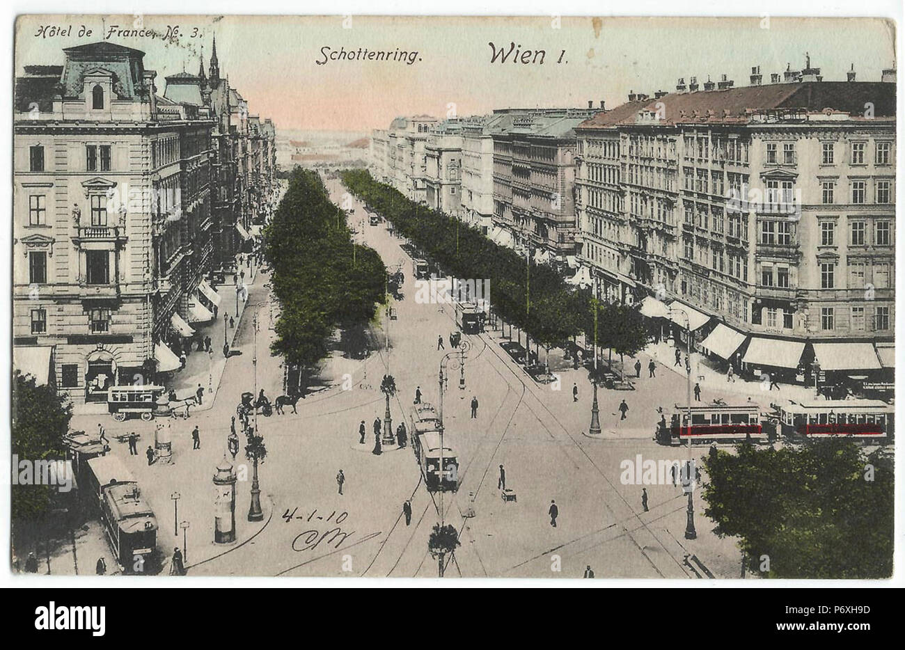 19100104 wien schottenring hotel de france Stock Photo - Alamy
