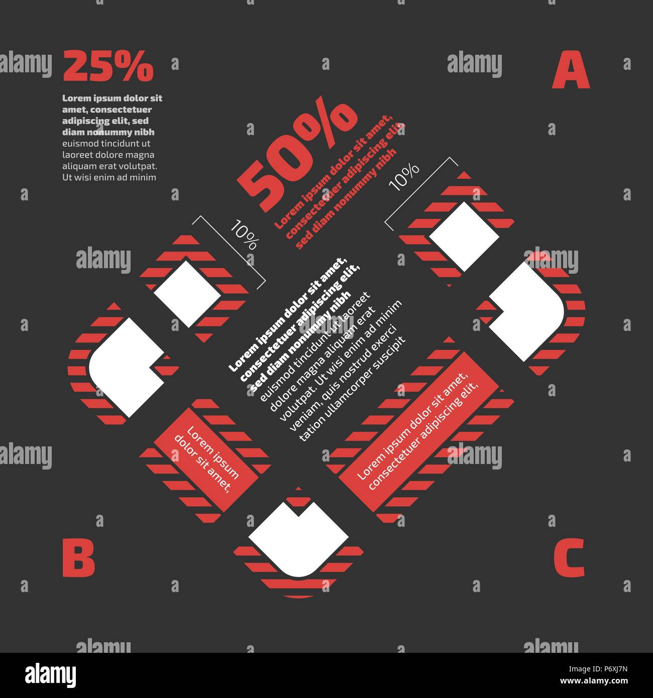 Vector Infographic template for presentation with floor plan Stock ...