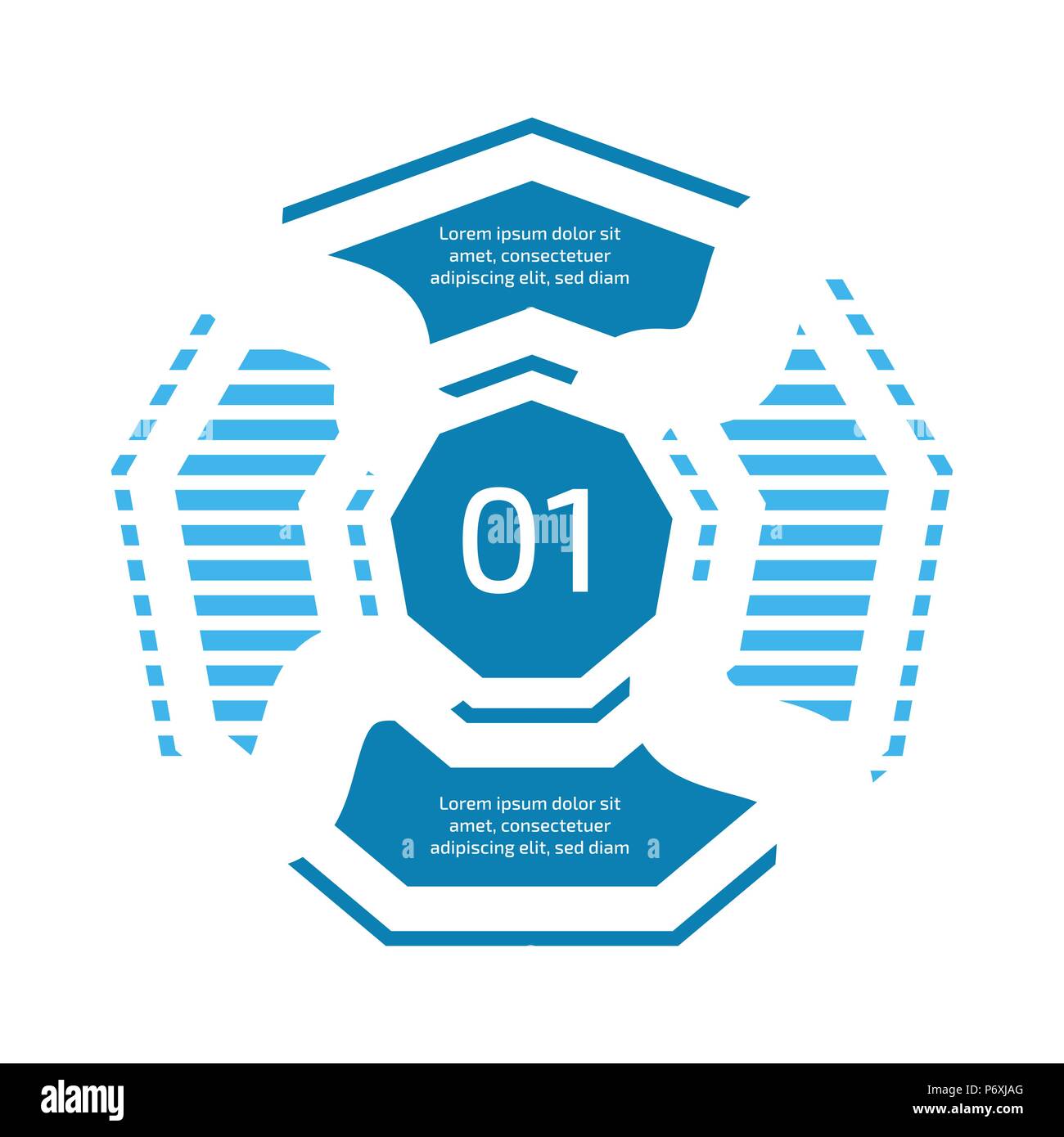 Modern Infographic vector template for presentation with sample text ...