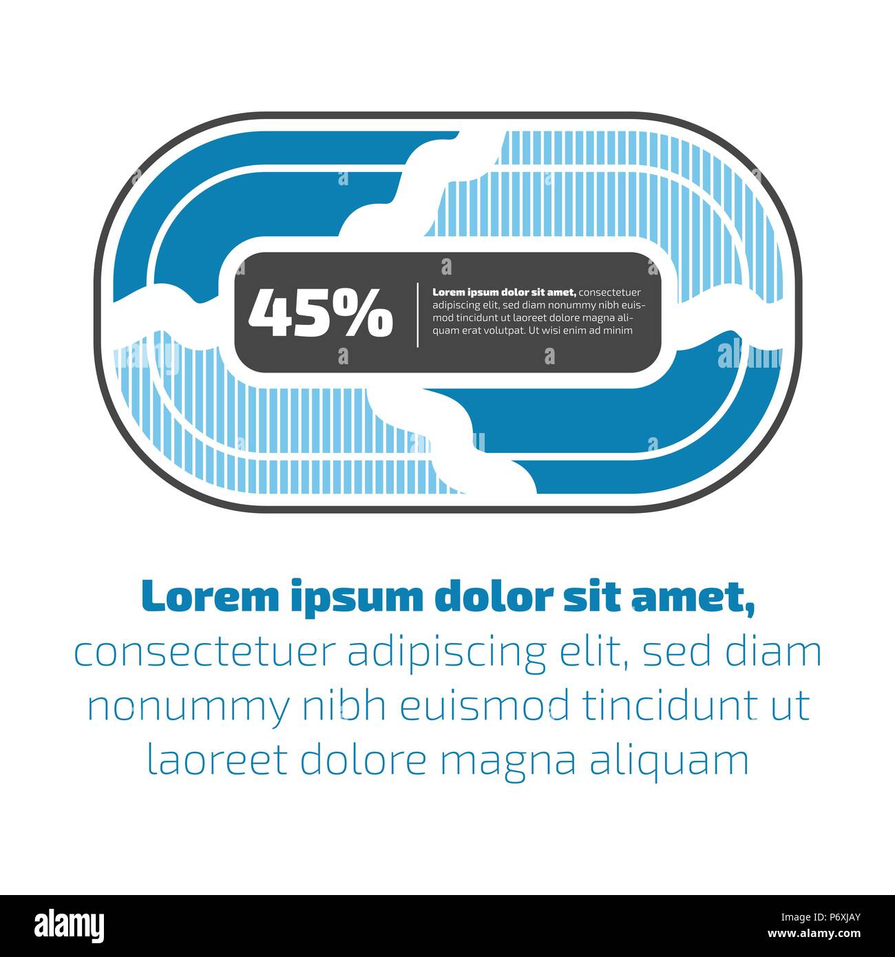 Modern Infographic vector template for presentation with sample text ...