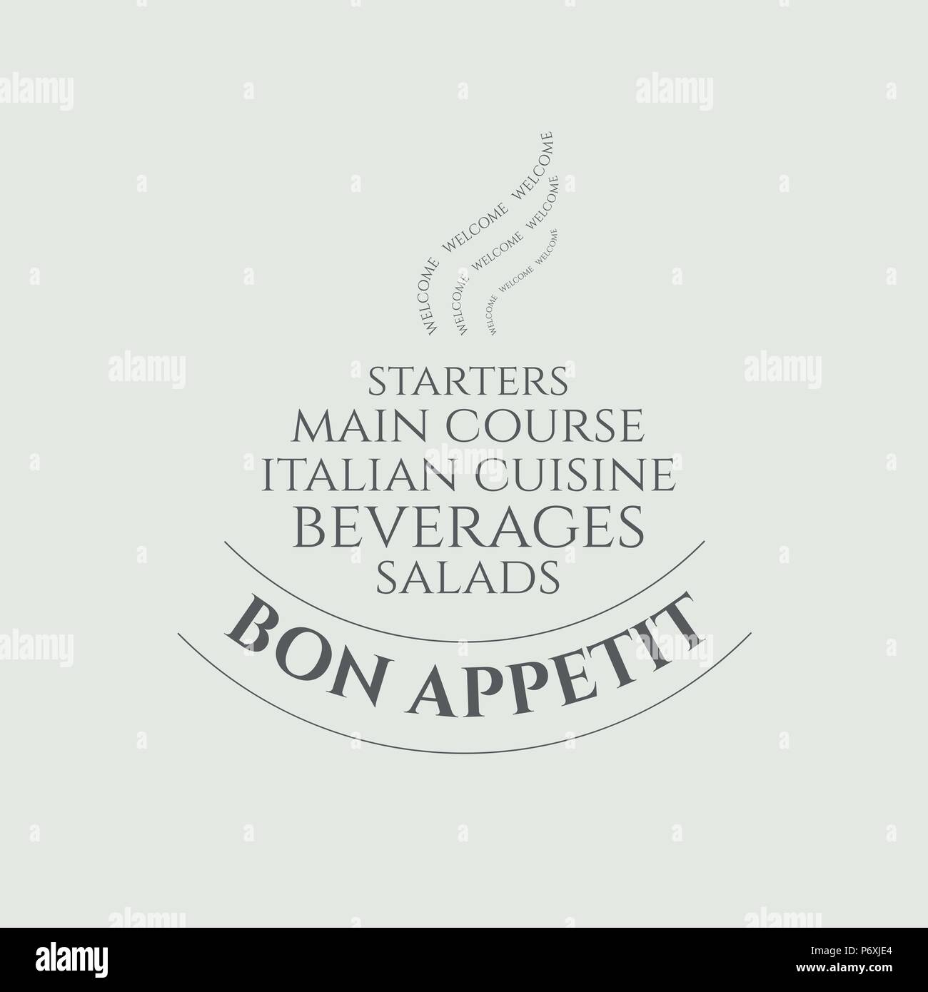Logo for cafe or restaurant with calligraphy text Stock Vector Image ...