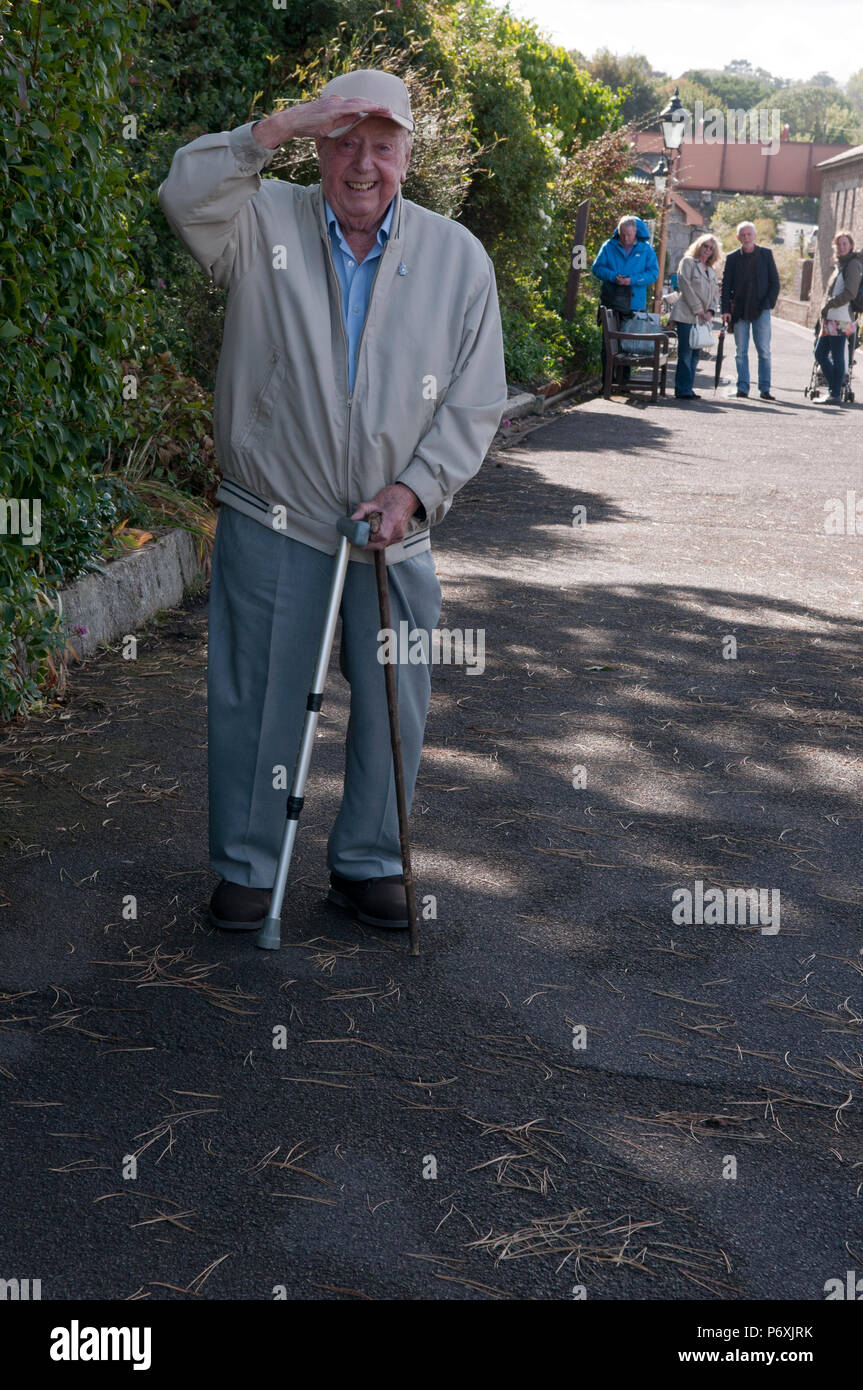 Old man saluting hi-res stock photography and images - Alamy