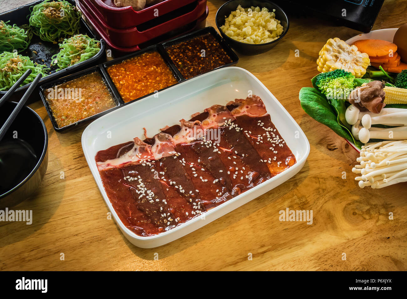 shabu food Korean style Stock Photo - Alamy