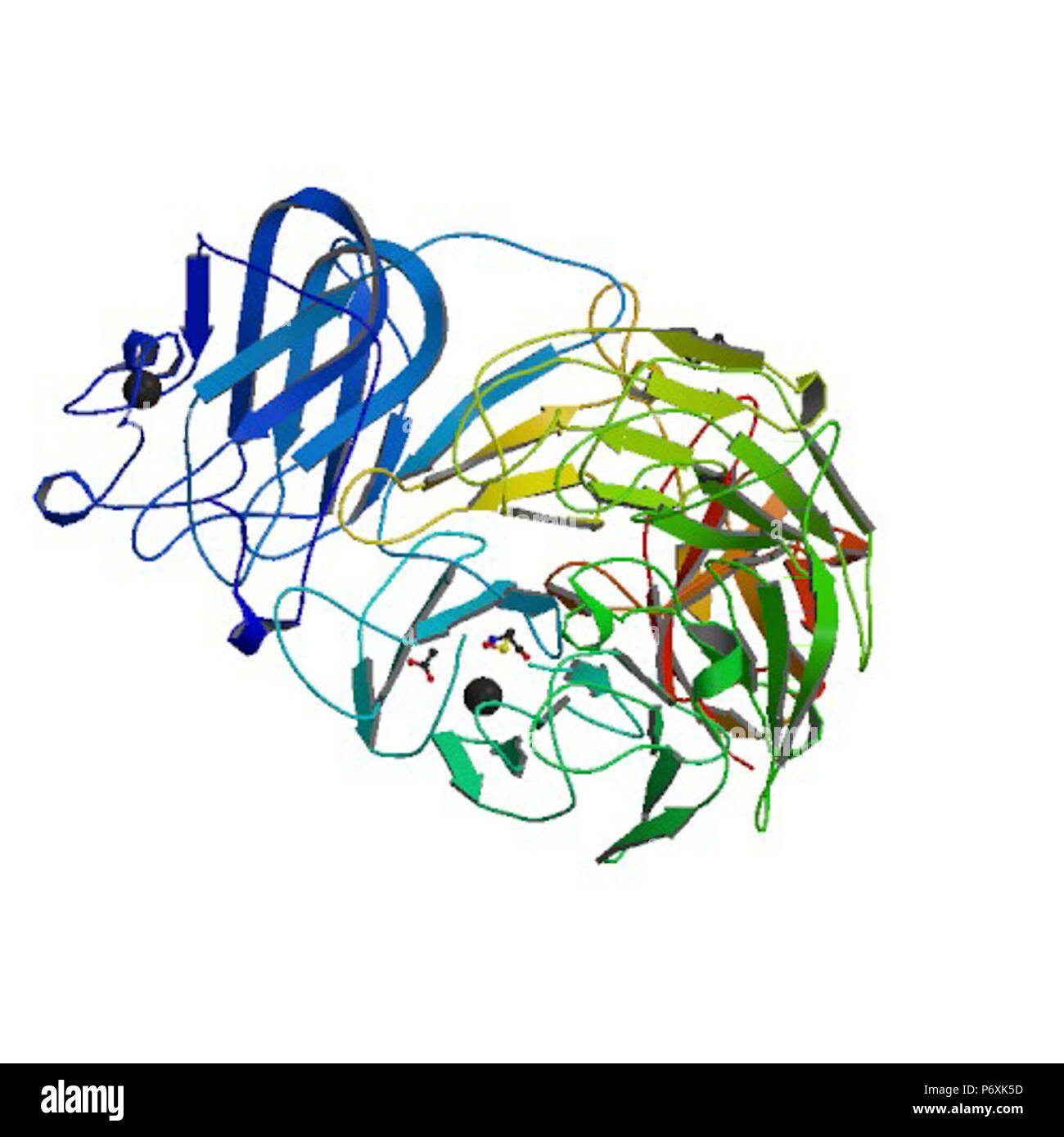 1k3i 7 bladed beta propeller of Galactose oxidase precursor Stock Photo ...