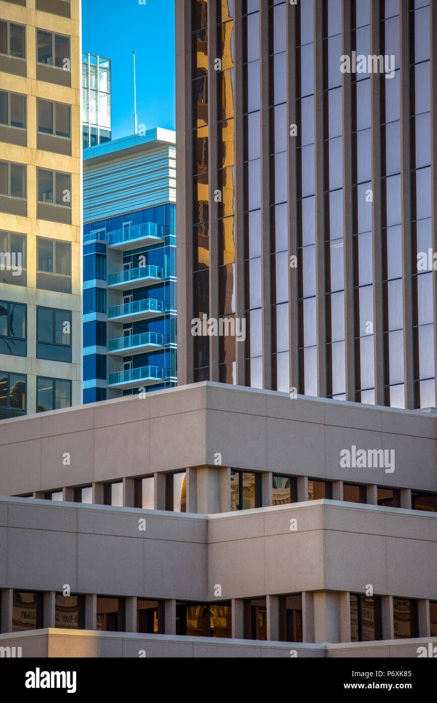 Angular corner buildings in downtown Stock Photo - Alamy