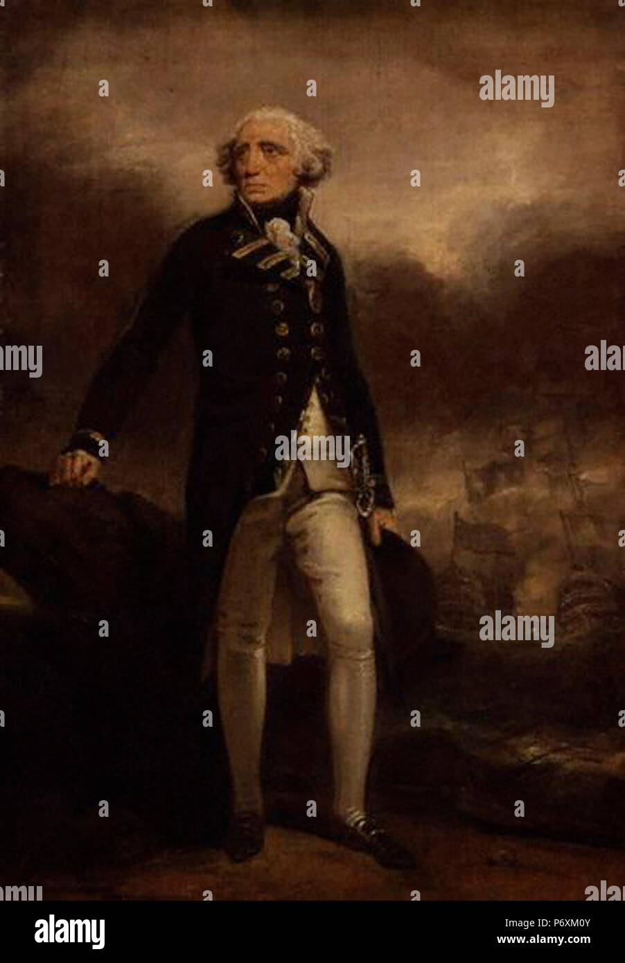 1st Earl Howe. by Henry Singleton,painting,circa 1795 Stock Photo - Alamy