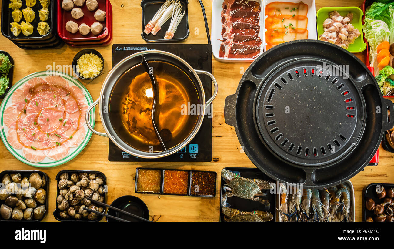 shabu food Korean style Stock Photo - Alamy