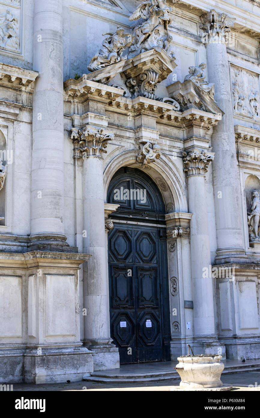 Amazing door wit columns and sculpture in Venice, Italy Stock Photo - Alamy
