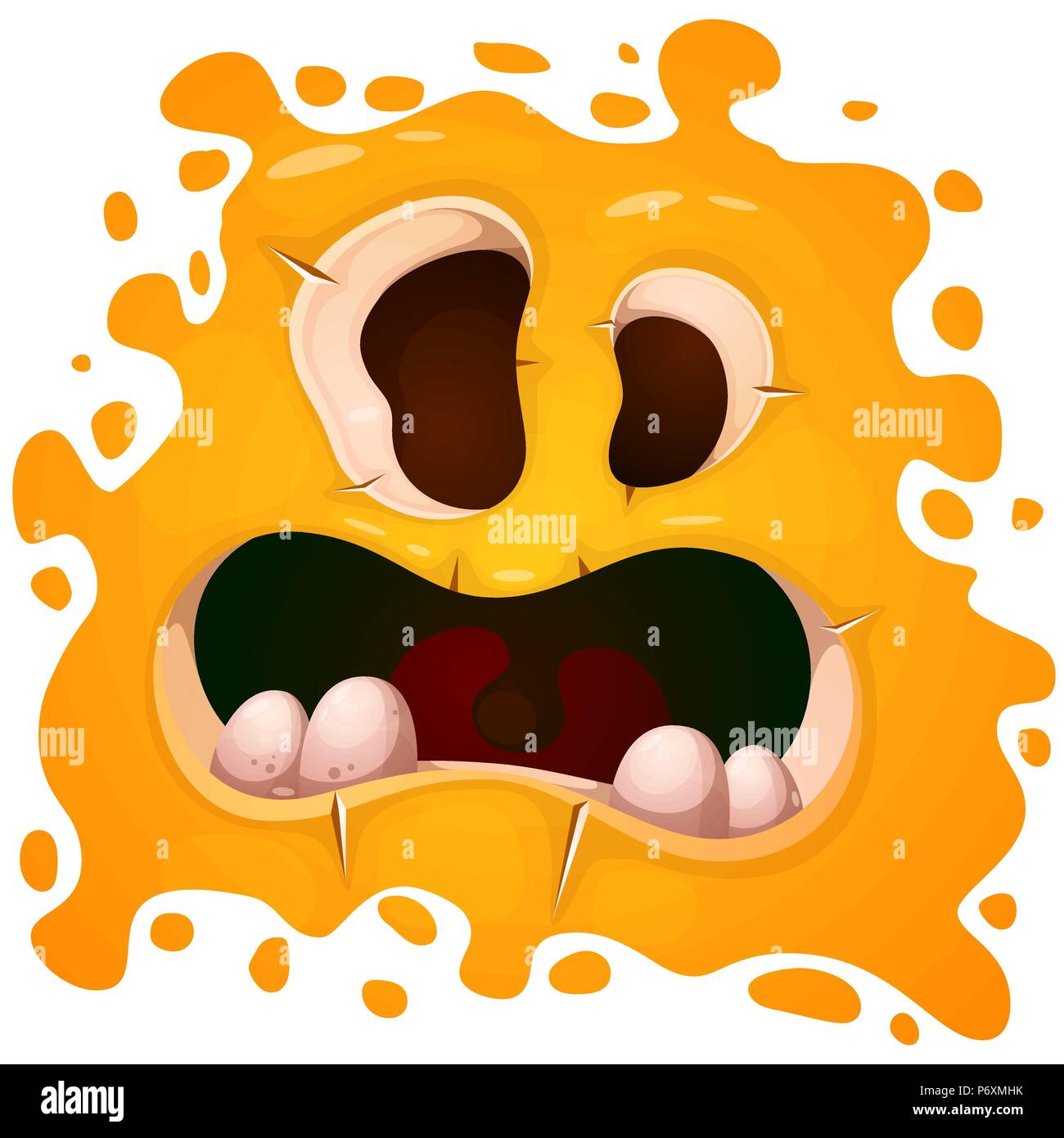 Cute, funny, crazy monster character. Helloween illustration. Printing ...