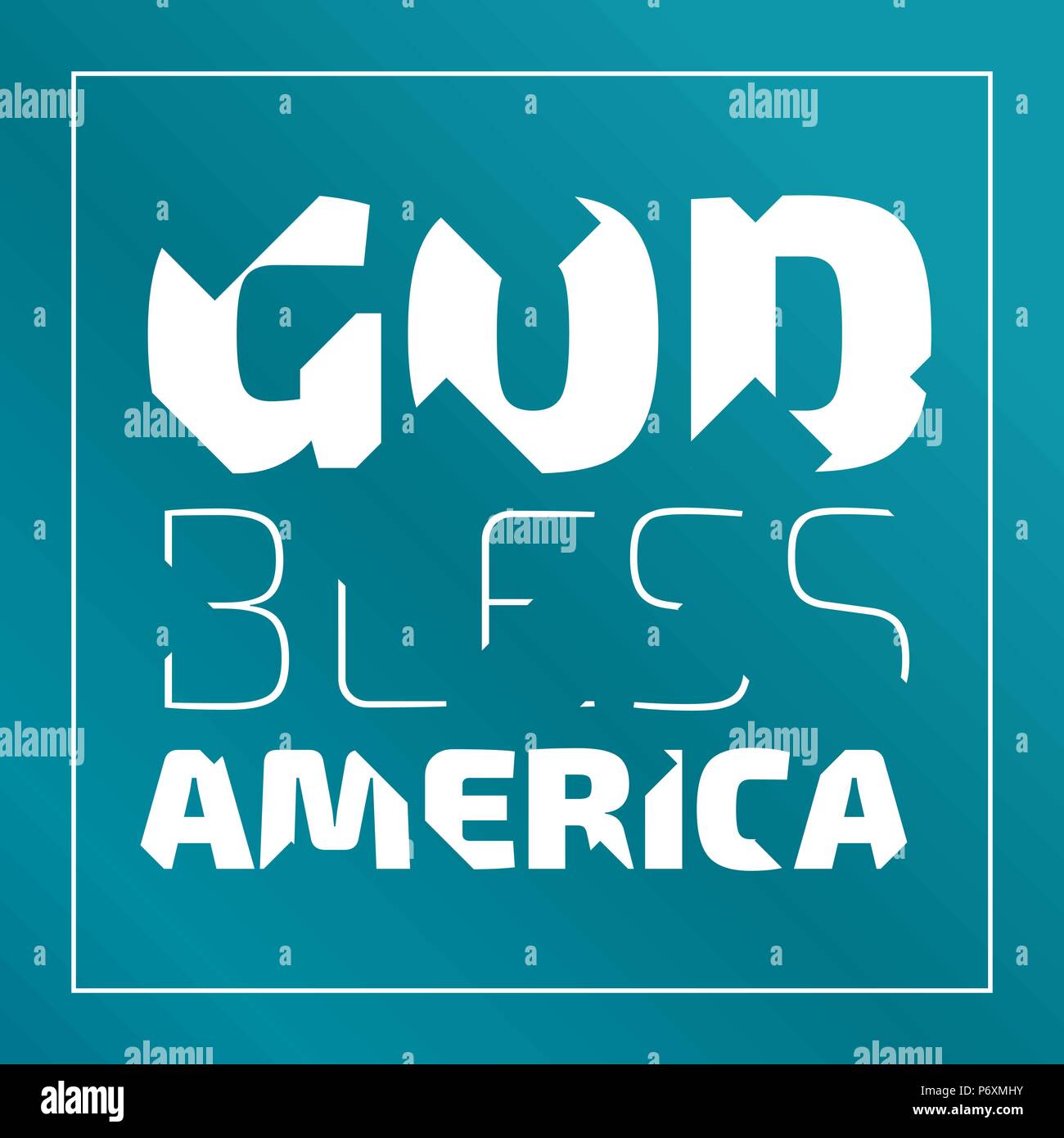 God bless america sticker Stock Vector Images - Alamy