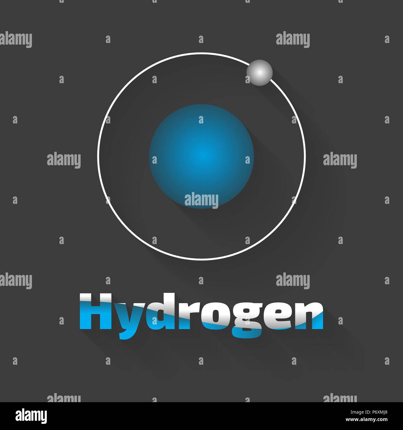 Hydrogen modern icon on the black background Stock Vector Image & Art ...