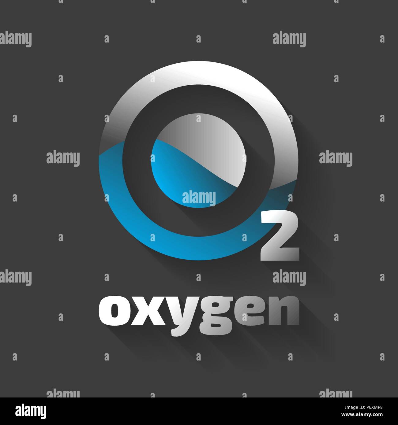 Oxygen modern icon on the black background Stock Vector Image & Art - Alamy
