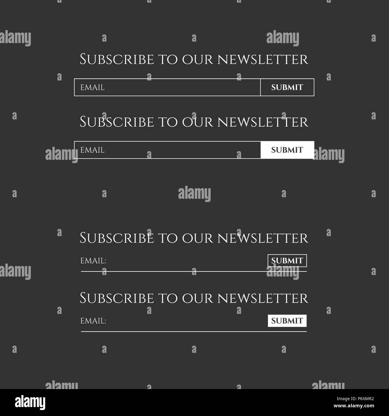 Flat background login form Black and White Stock Photos & Images - Alamy