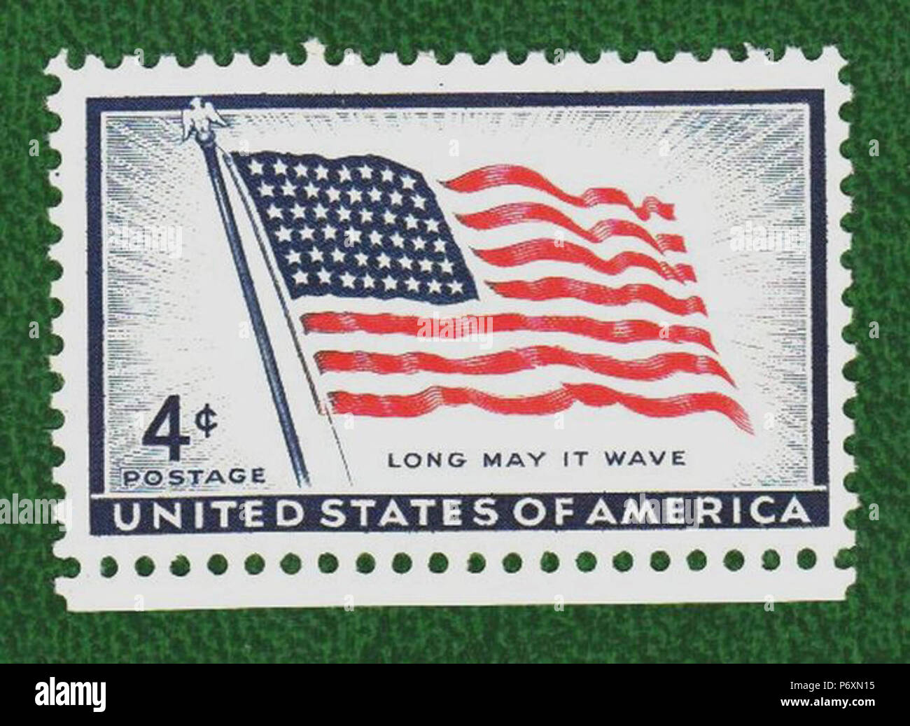 1st US Flag Issue 1957-4c Stock Photo - Alamy