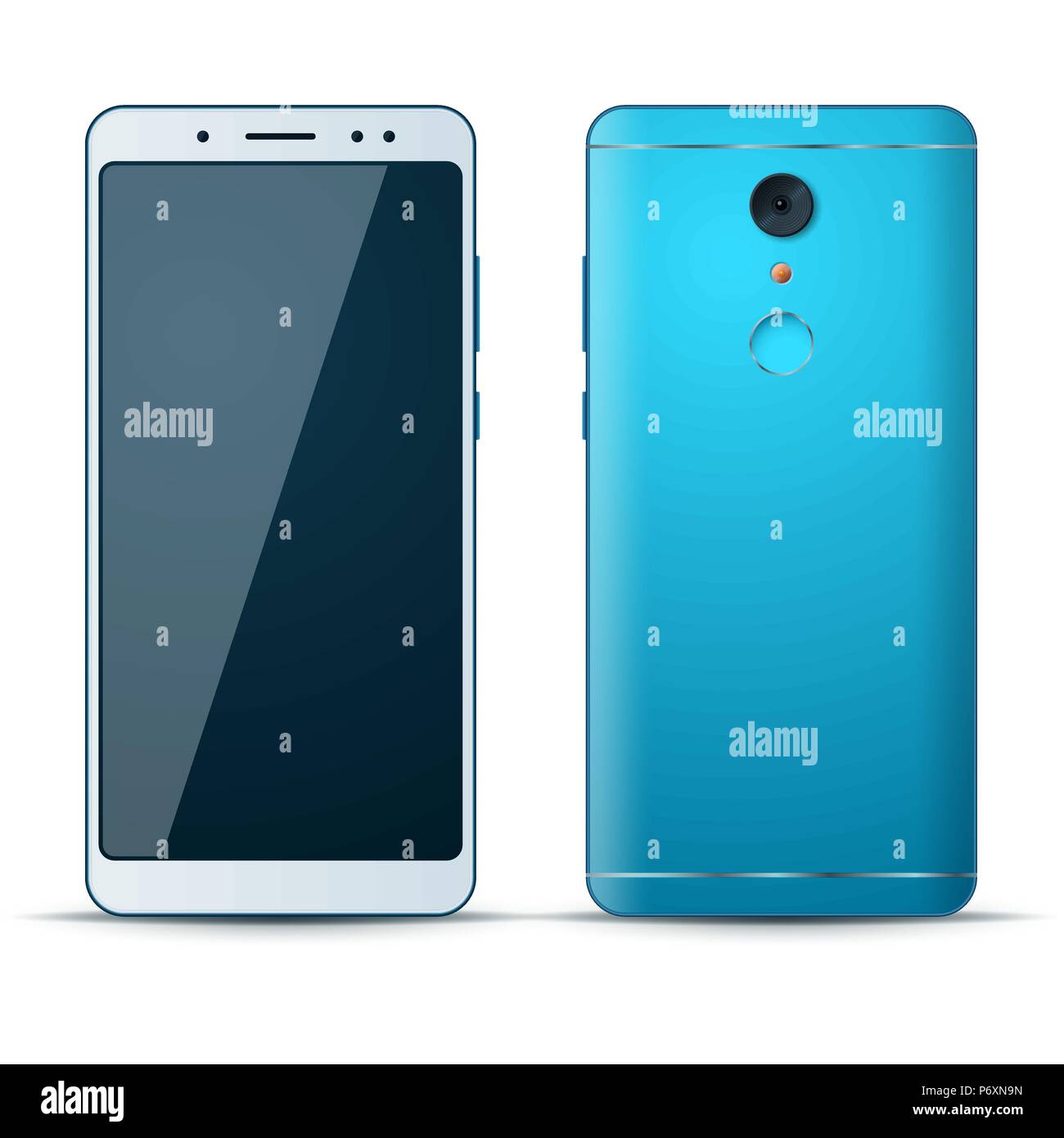 Realistic 3d smartphone icon on the white background Stock Vector Image ...