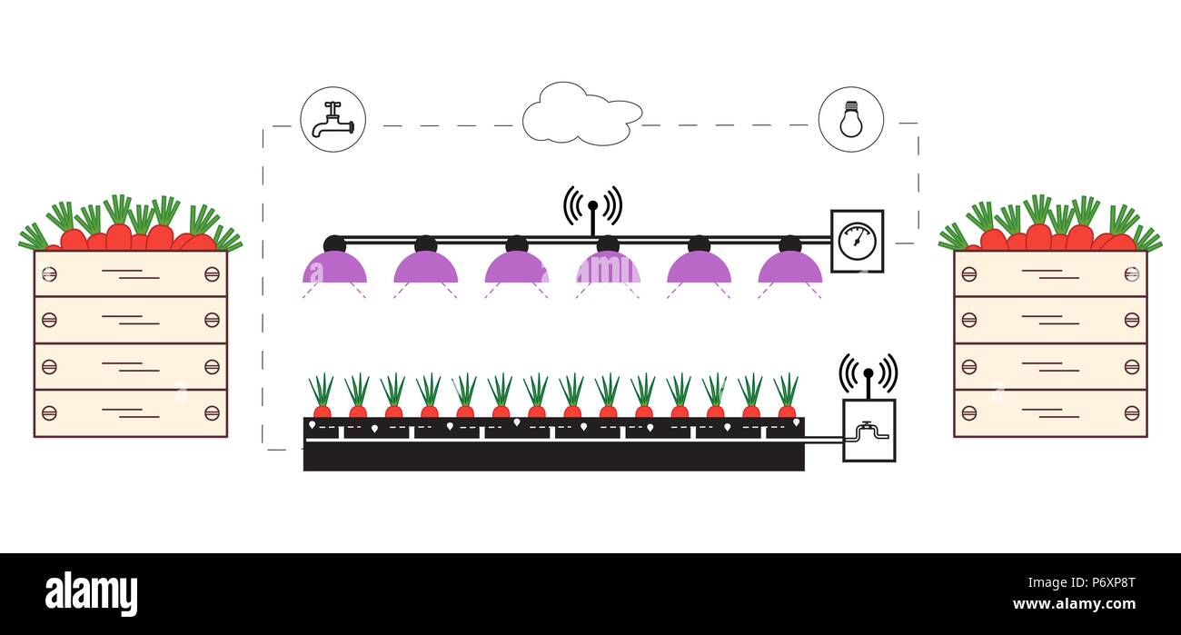 Smart farm and agriculture. Monitoring and control of temperature ...
