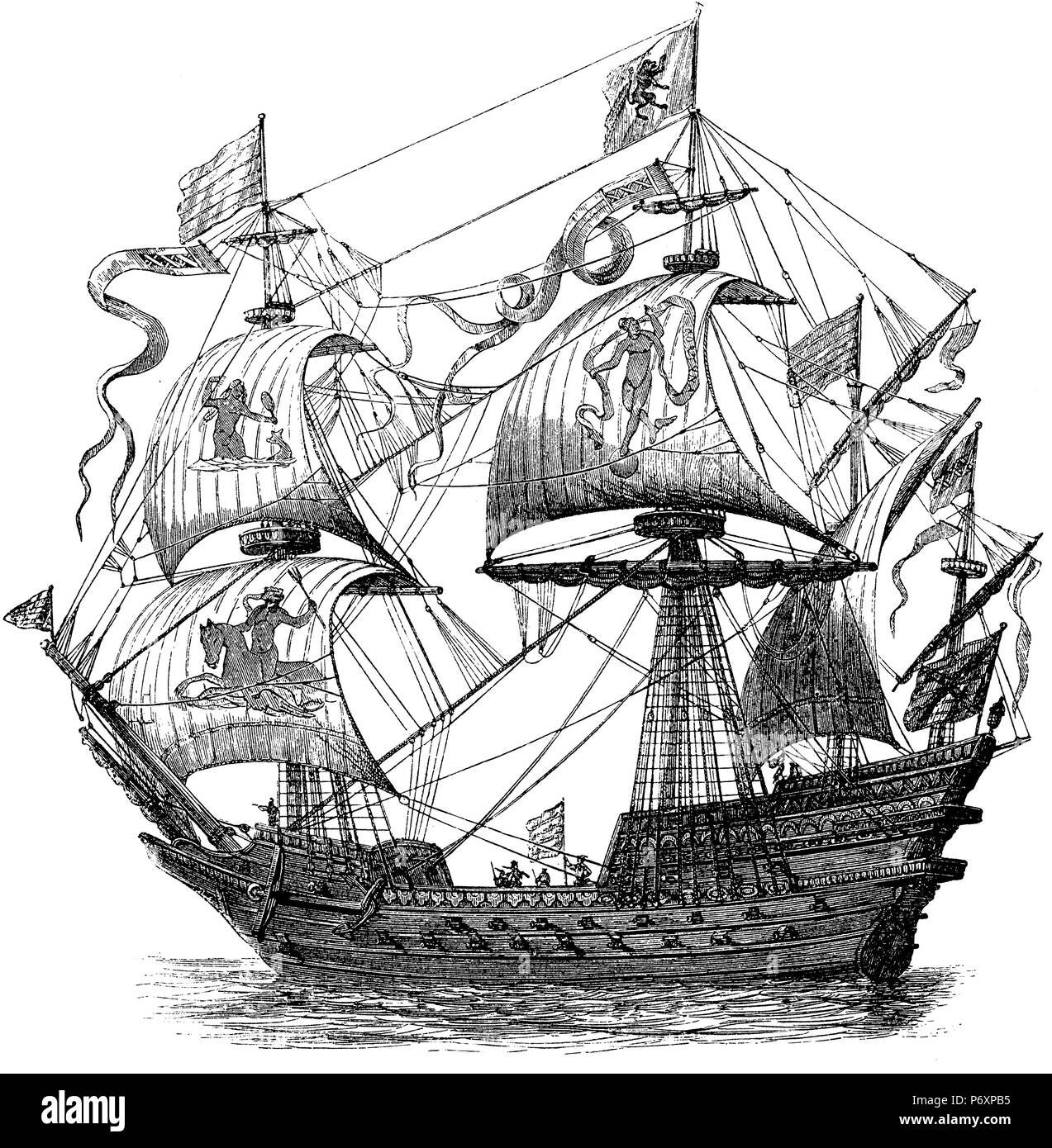 Galleon Black and White Stock Photos & Images - Alamy