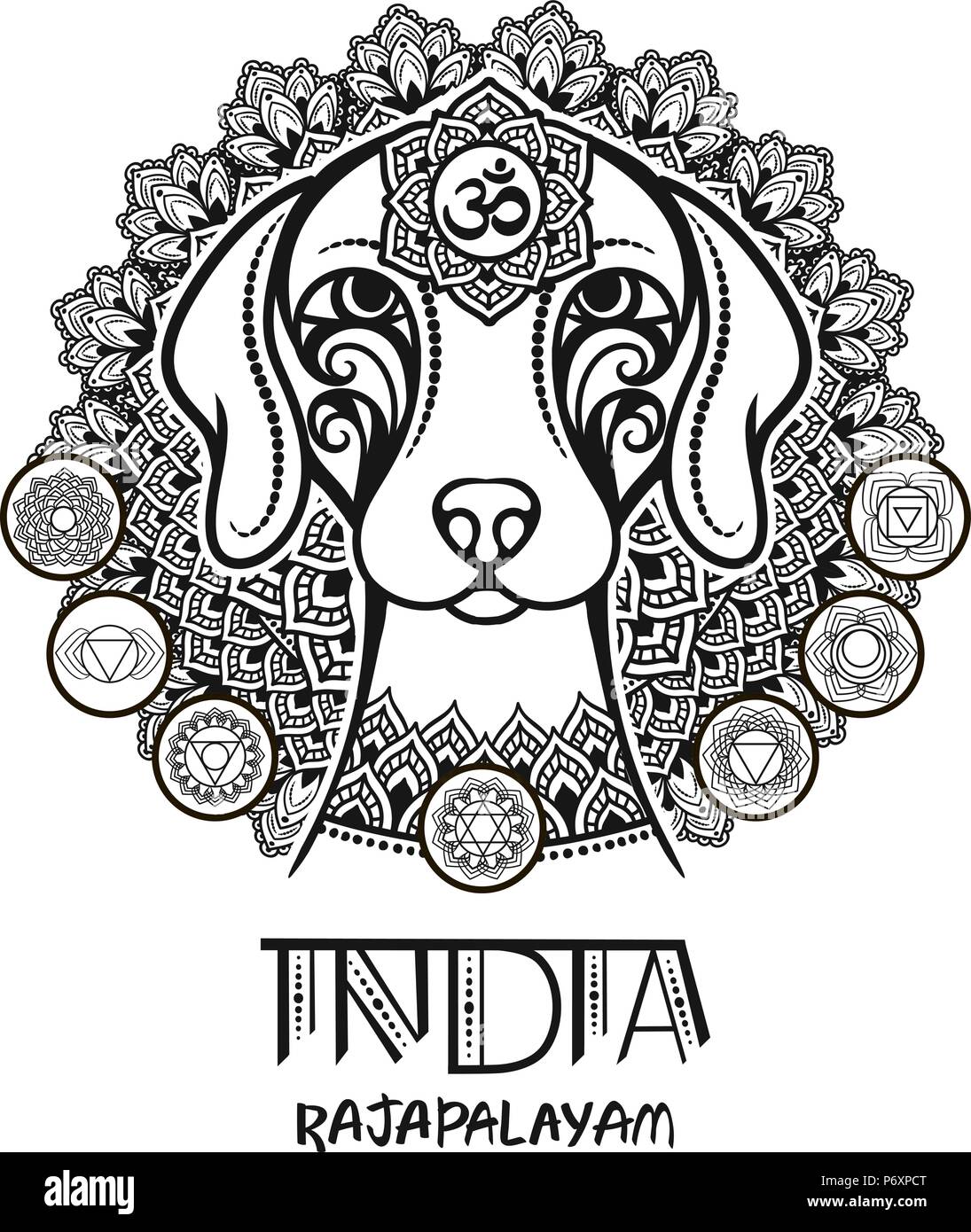 Dog india Stock Vector Images - Alamy