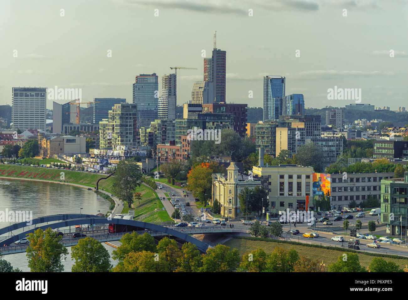 White bridge river neris vilnius hi-res stock photography and images ...