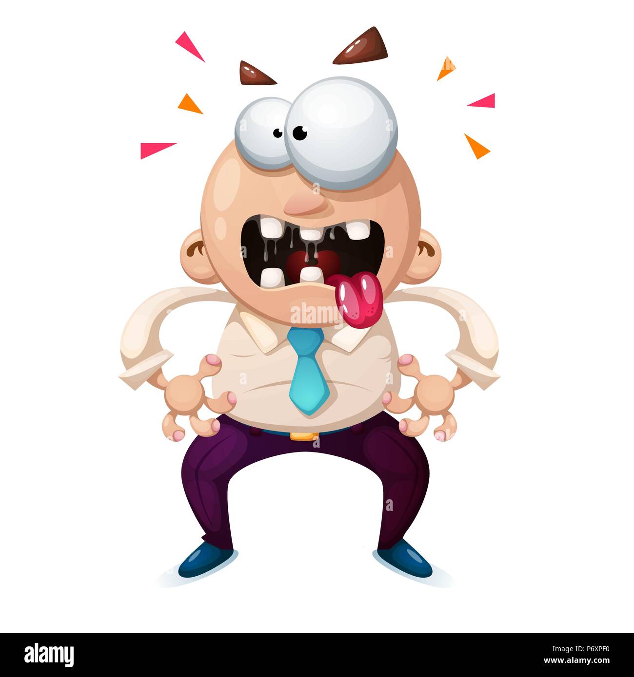 Angry Worker Cartoon