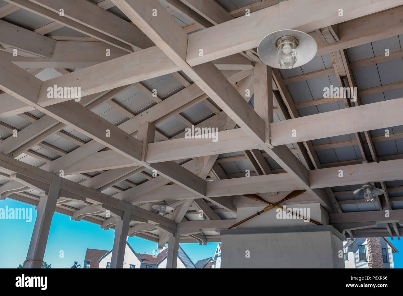 Clubhouse view looking up at ceiling Stock Photo - Alamy