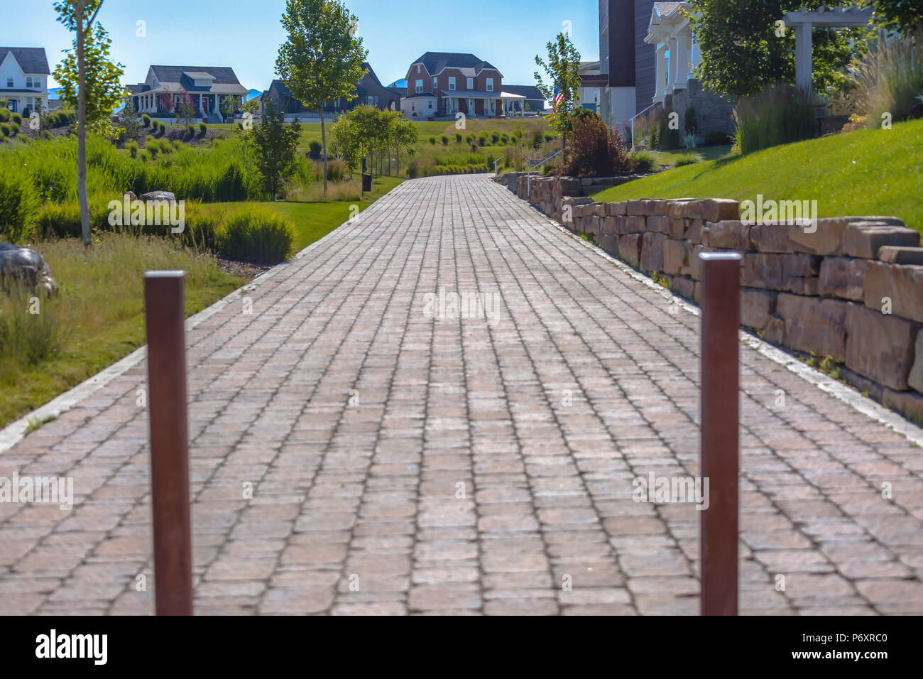 Community path in Daybreak Utah Stock Photo - Alamy