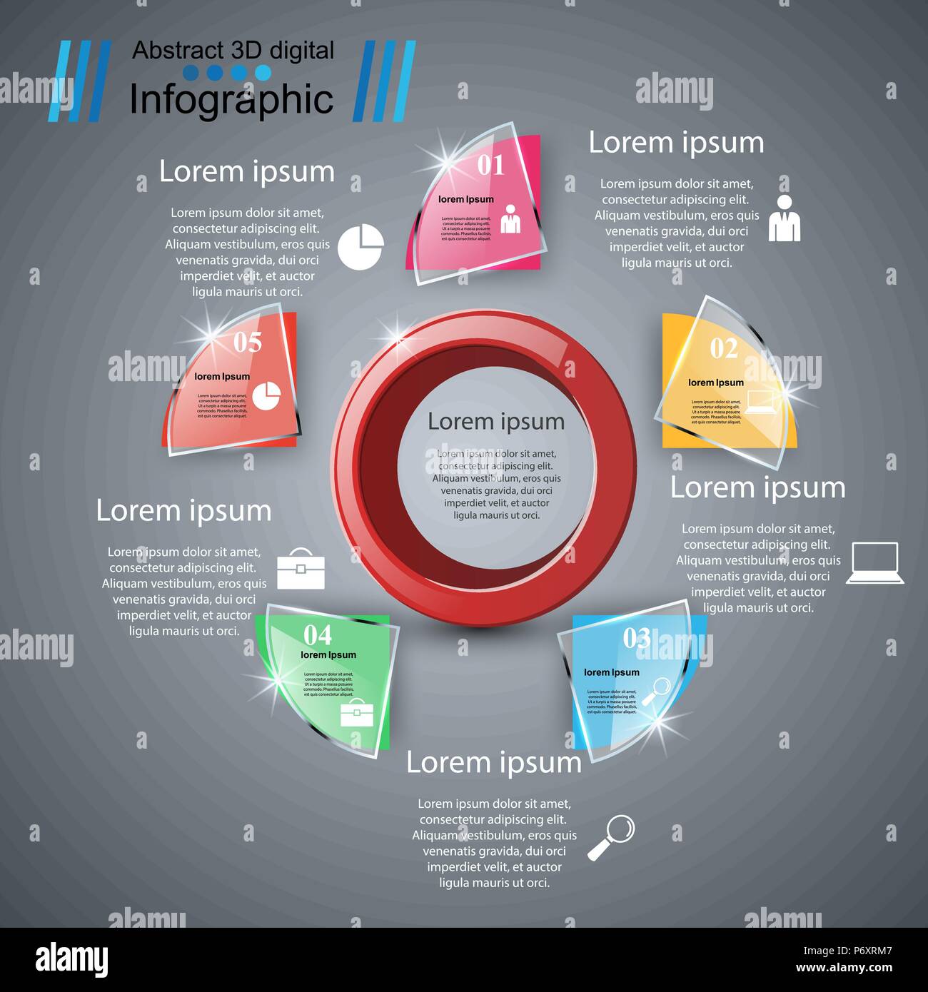 Abstract 3D digital illustration Infographic Stock Vector Image & Art ...