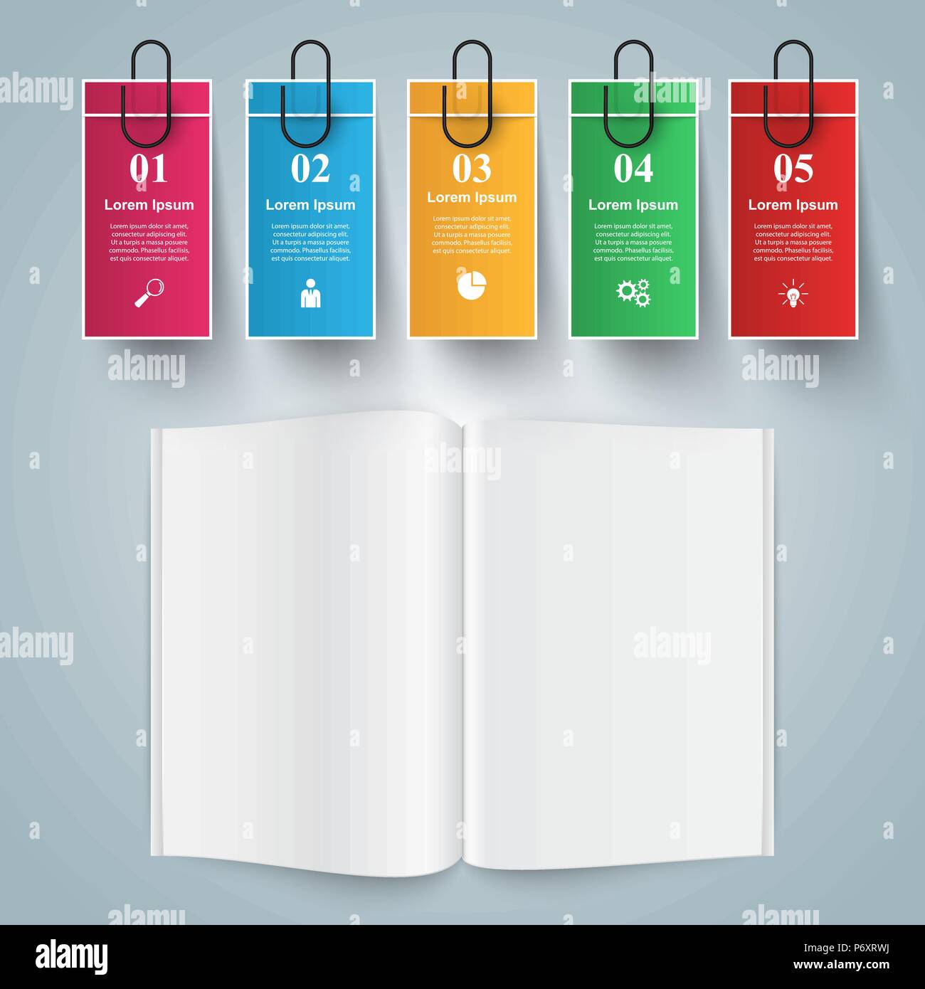 Paper book - business infographic Stock Vector Image & Art - Alamy