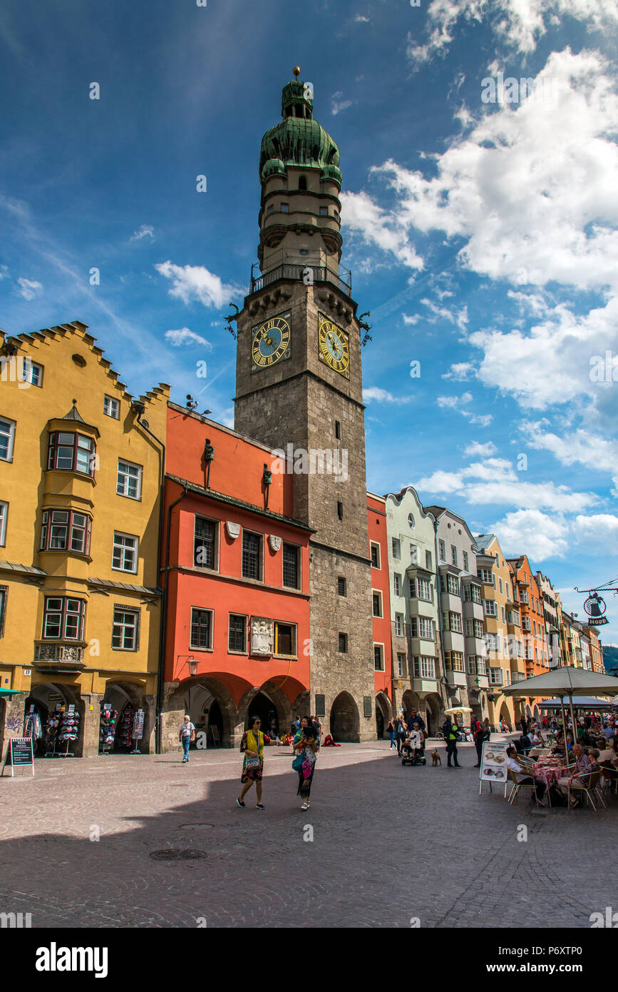 The City Tower or Stadtturm, Innsbruck, Tyrol, Austria Stock Photo - Alamy