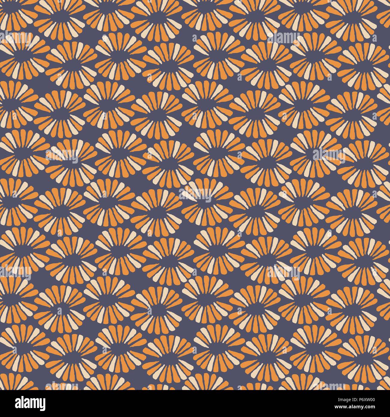 Seamless vector contrast pattern with retro flowers Stock Vector Image ...