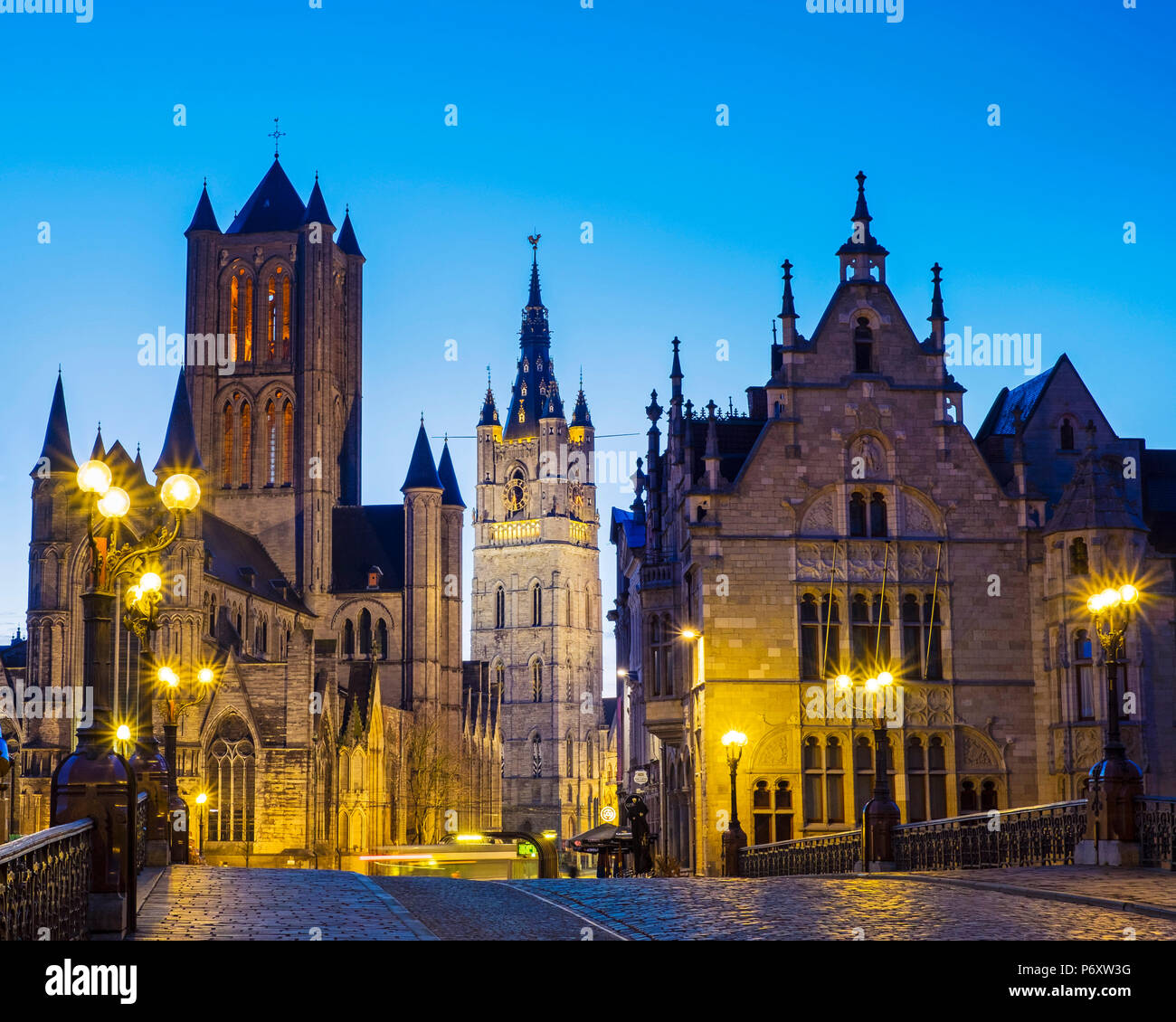 Belgium, Flanders, Ghent (Gent). Sint-Niklaaskerk (Saint Nicholas ...