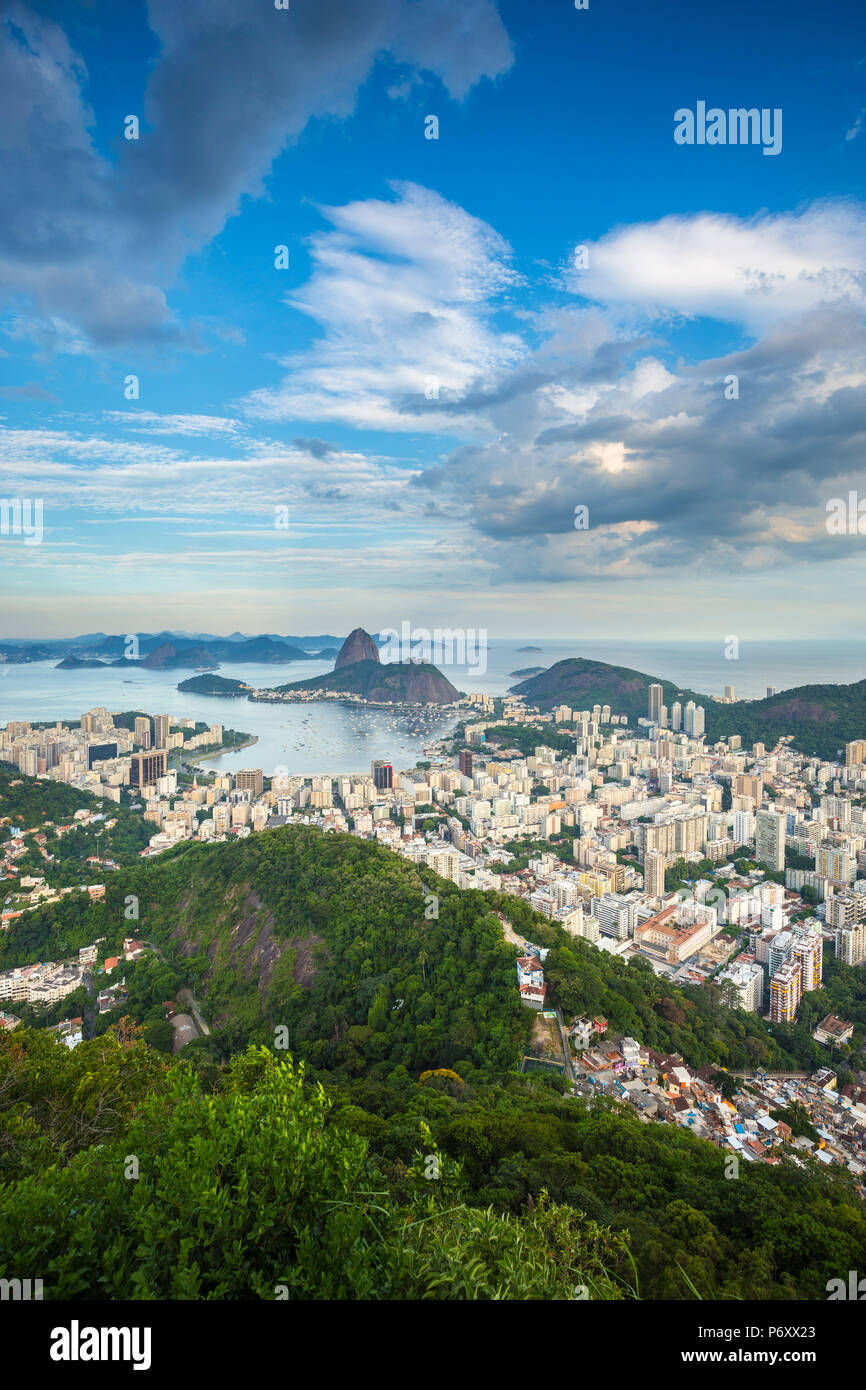 View over Botafogo Bay and the Sugar Loaf, Rio de Janeiro, Brazil Stock ...